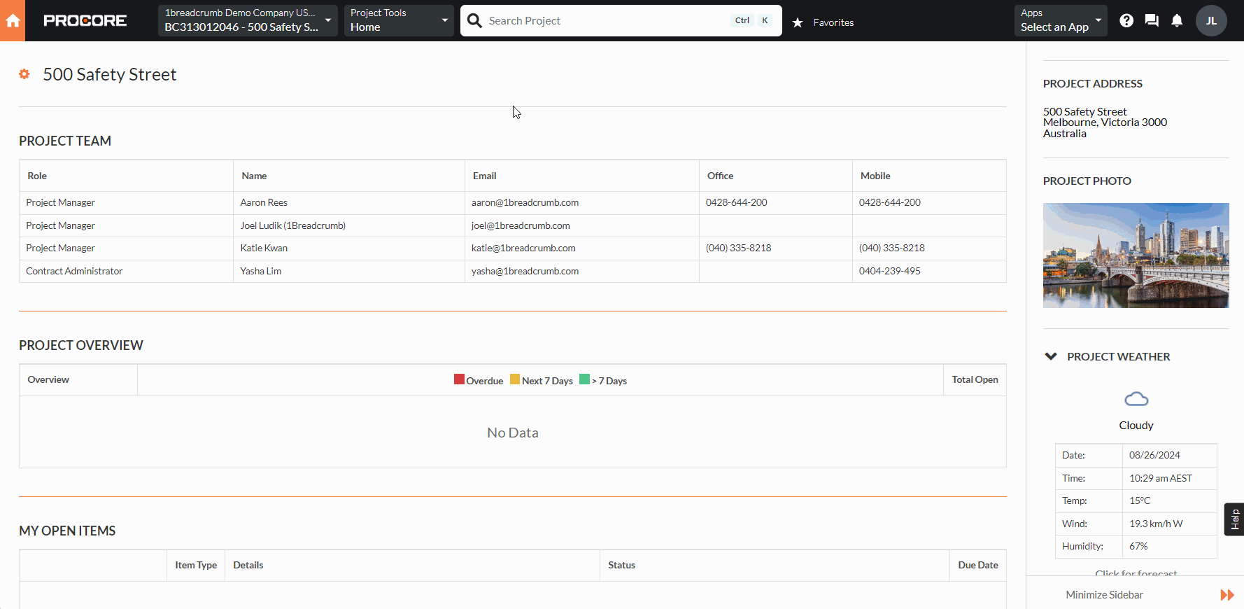 Sync Projects to 1Breadcrumb